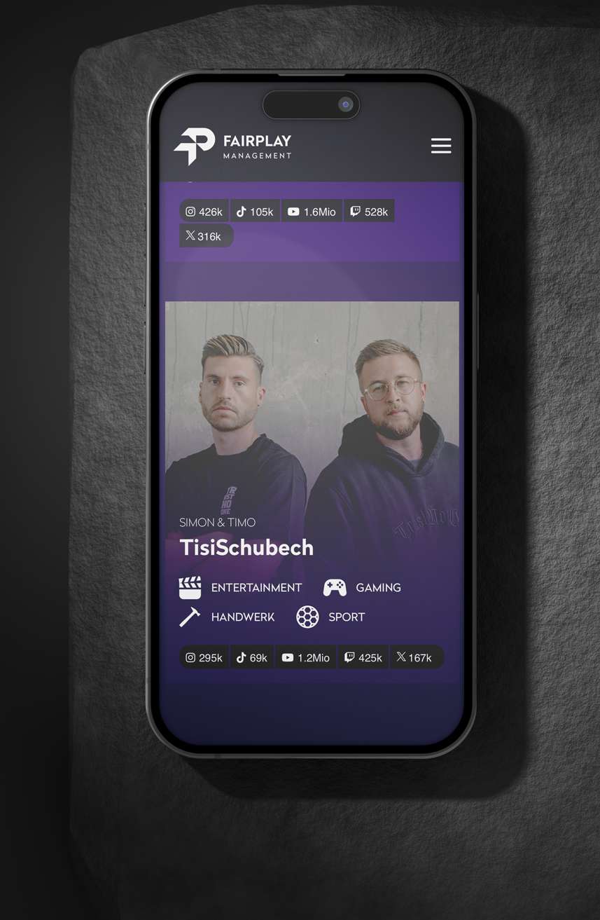 Fairplay Management Webseite - FUTRIZE GmbH